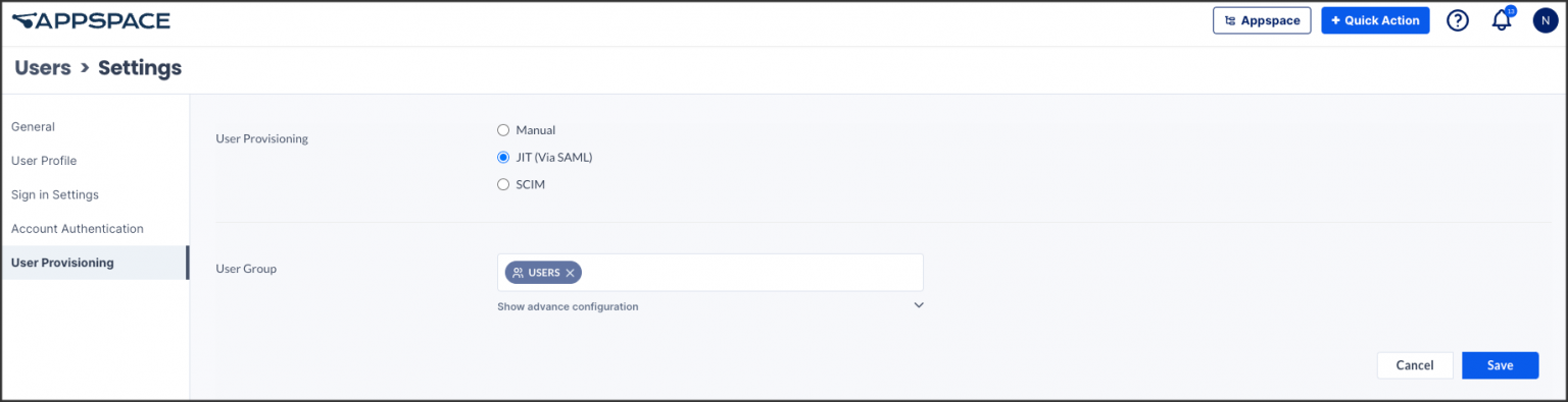 Configure Single Sign-On (SSO) & Just-in-Time (JIT) for Appspace Cloud ... Configure Single Sign-On (SSO) & Just-in-Time (JIT) for Appspace Cloud ...